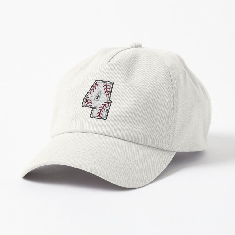 "baseball number 4" Sticker for Sale by creativechaster | Redbubble