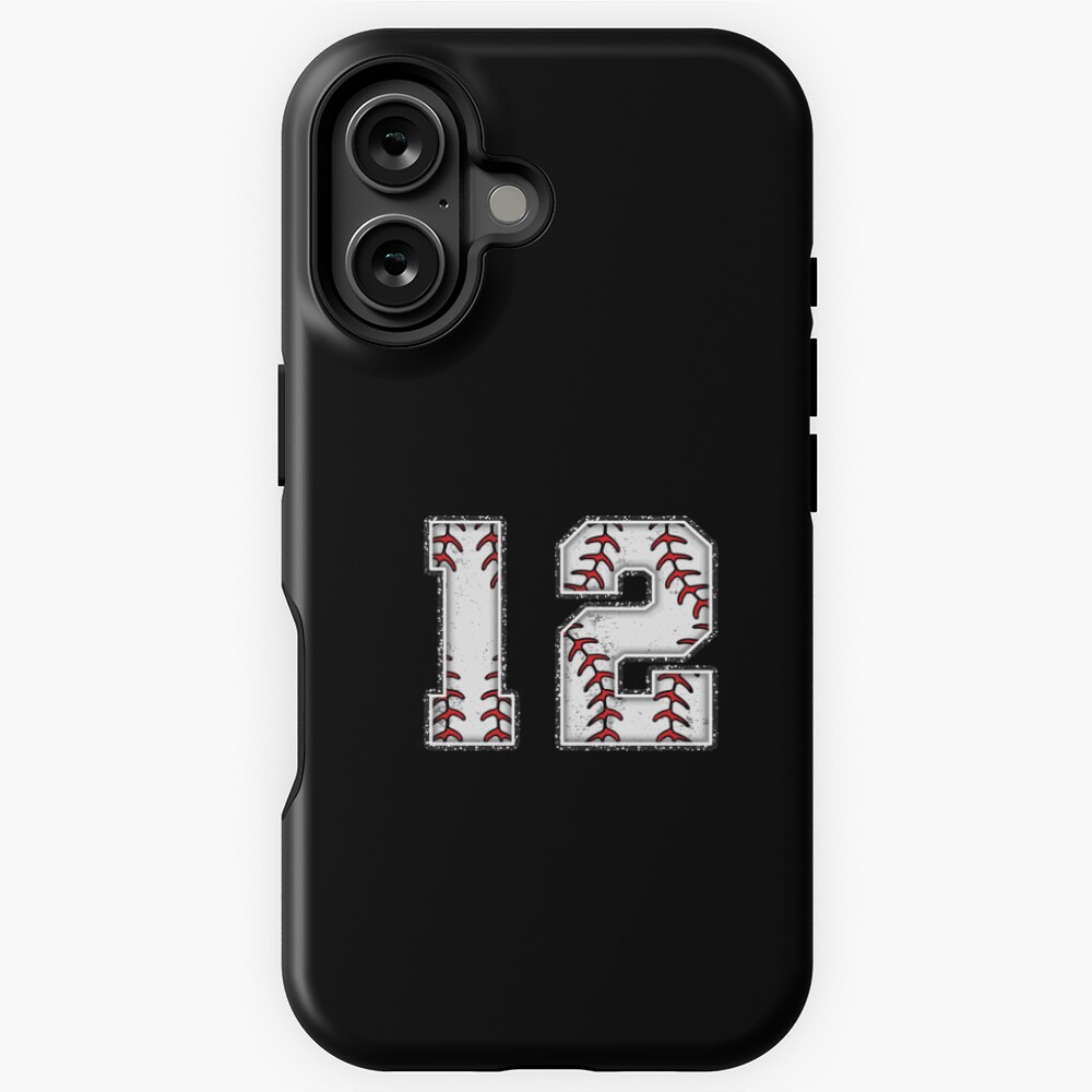 "baseball number 12" Sticker for Sale by creativechaster | Redbubble