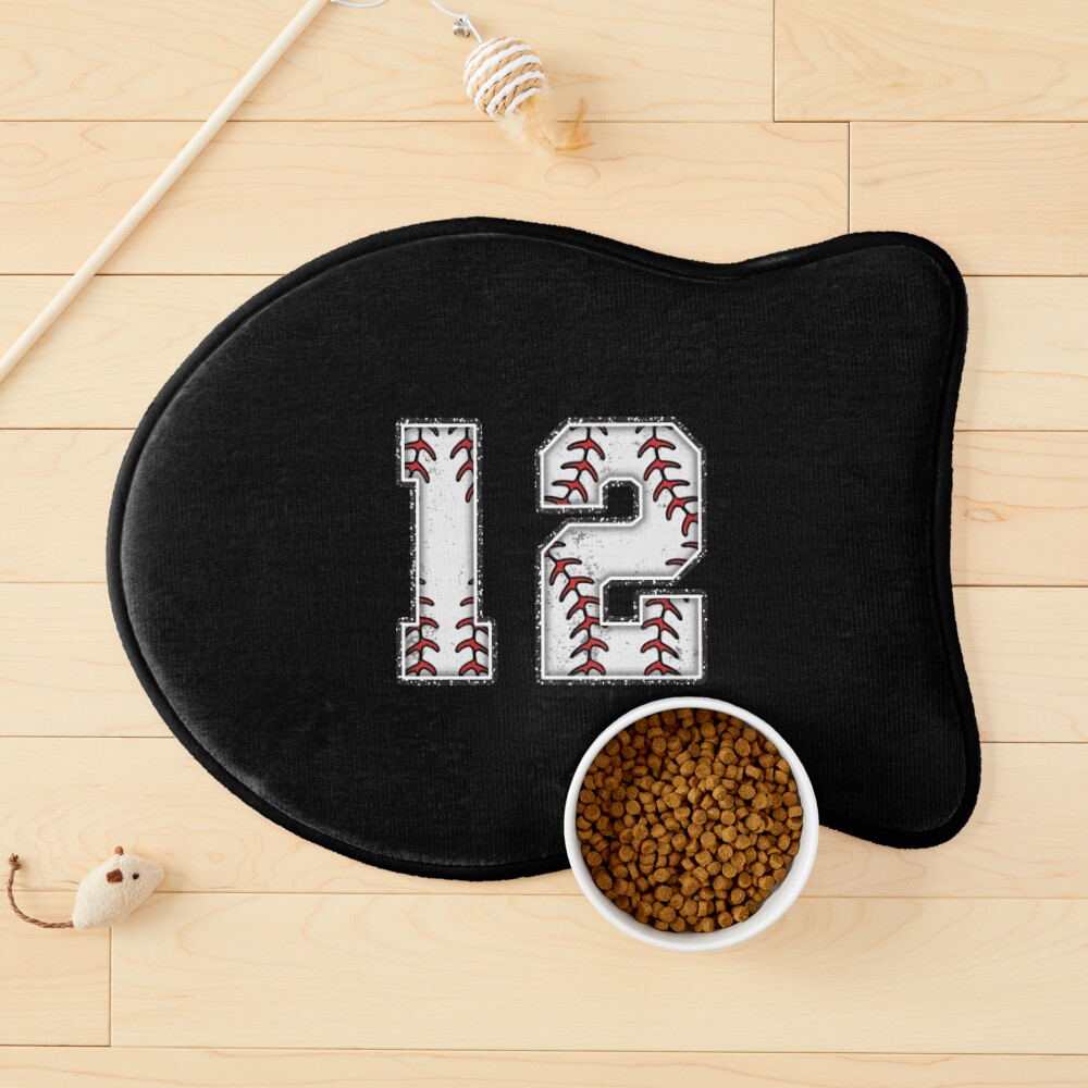 "baseball number 12" Sticker for Sale by creativechaster | Redbubble