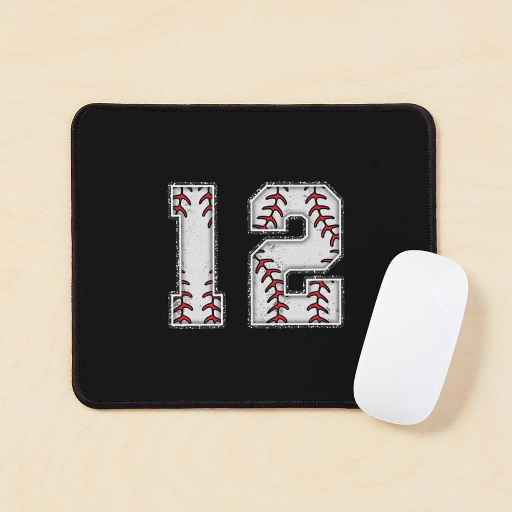 "baseball number 12" Sticker for Sale by creativechaster | Redbubble