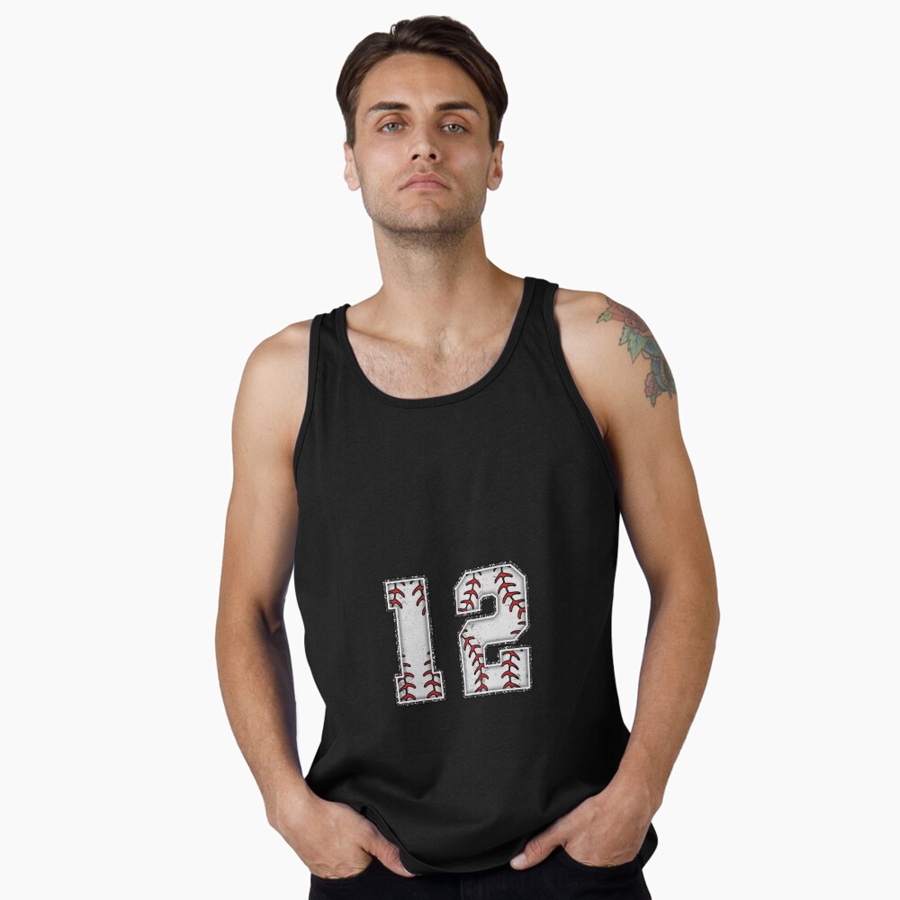 "baseball number 12" Sticker for Sale by creativechaster | Redbubble
