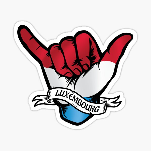 "Luxembourg Shaka Hand Flag" Sticker for Sale by Margival | Redbubble