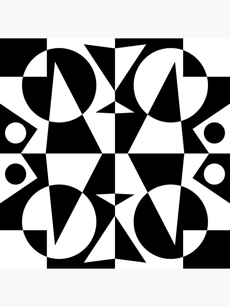 "Geometric Notan 2 in Black & White" Sticker for Sale by robcolvinart ...