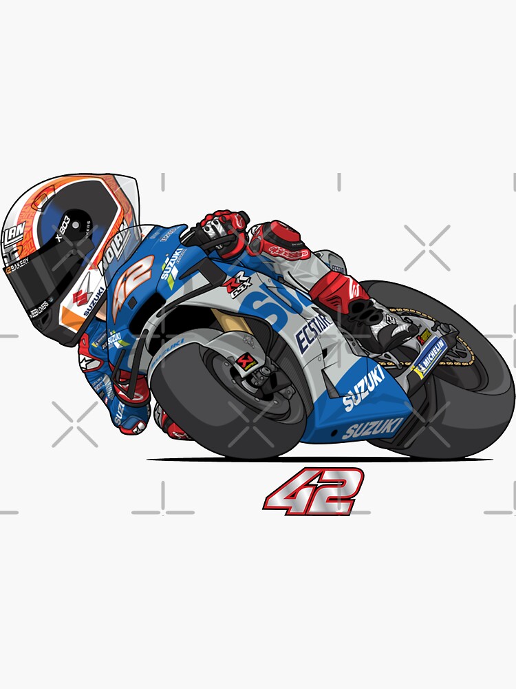 "Alex Rins 42" Sticker for Sale by StudioMania | Redbubble