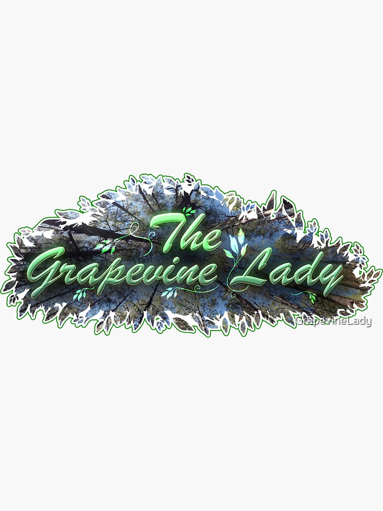 "The Grapevine Lady Logo - Horizontal" Sticker for Sale by ...
