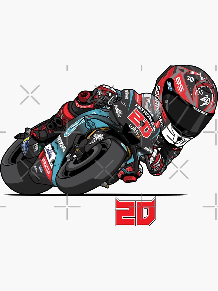 "Fabio Quartararo 20" Sticker for Sale by StudioMania | Redbubble