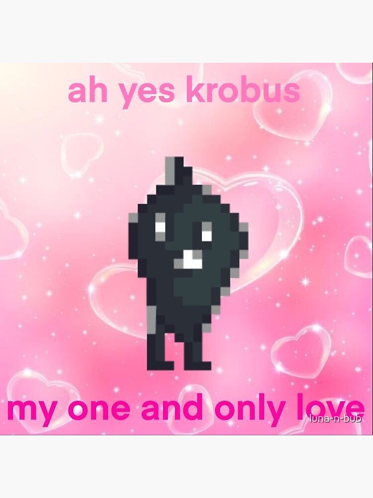 "Krobus Stardew Valley Meme" Sticker for Sale by luna-n-bub | Redbubble