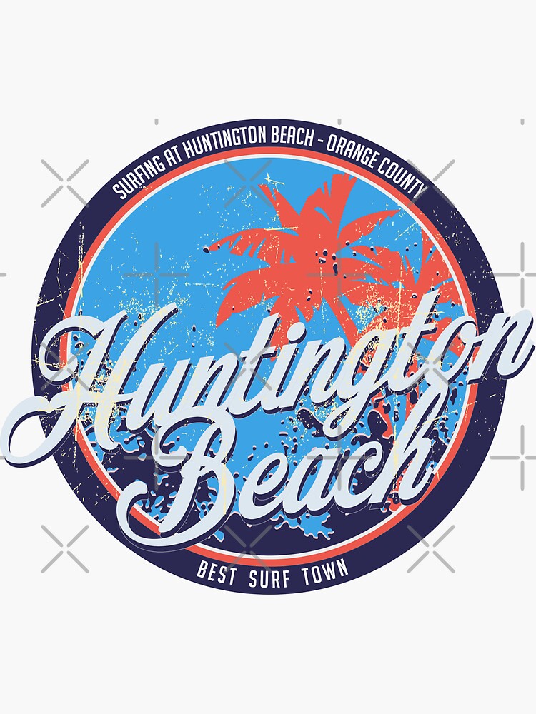 "Vintage Huntington Beach Orange County California Badge Surf City ...