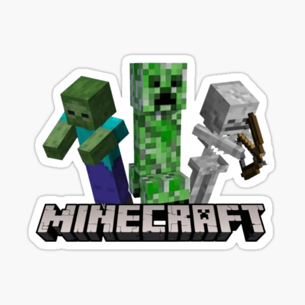 "Minecraft iconic mobs" Sticker for Sale by JoeKre3p | Redbubble