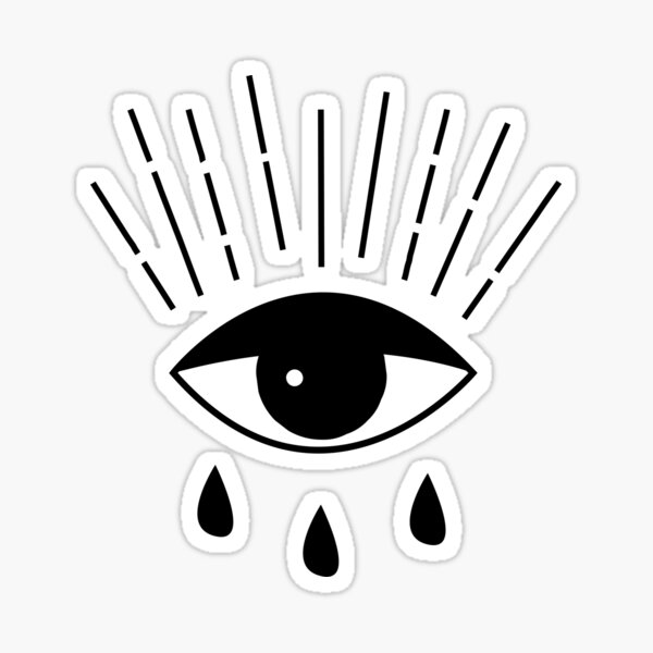 "One Eye Tears" Sticker by CreoBlack | Redbubble