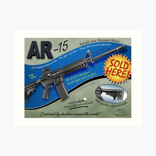 "AR-15 Commercial Poster" Art Print for Sale by 45Snipers | Redbubble