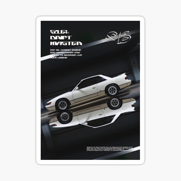 "Nissan Silvia S13" Sticker for Sale by aliigal | Redbubble