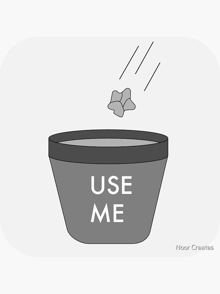 "Use dustbin" Sticker for Sale by Noorullah Karim | Redbubble