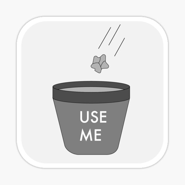 "Use dustbin" Sticker for Sale by Noorullah Karim | Redbubble