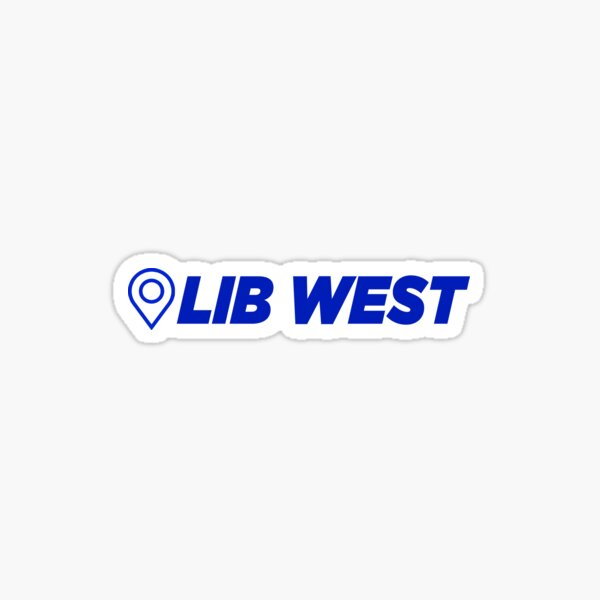 "Library West Map Blue" Sticker by allstargrafix | Redbubble