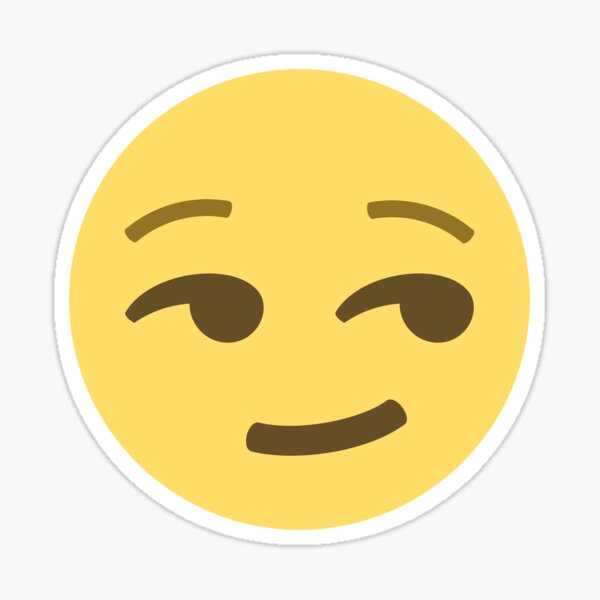 "Smirking Face Emoji" Sticker for Sale by patternsbyposh | Redbubble