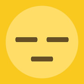 "Expressionless Face Emoji" Sticker for Sale by patternsbyposh | Redbubble