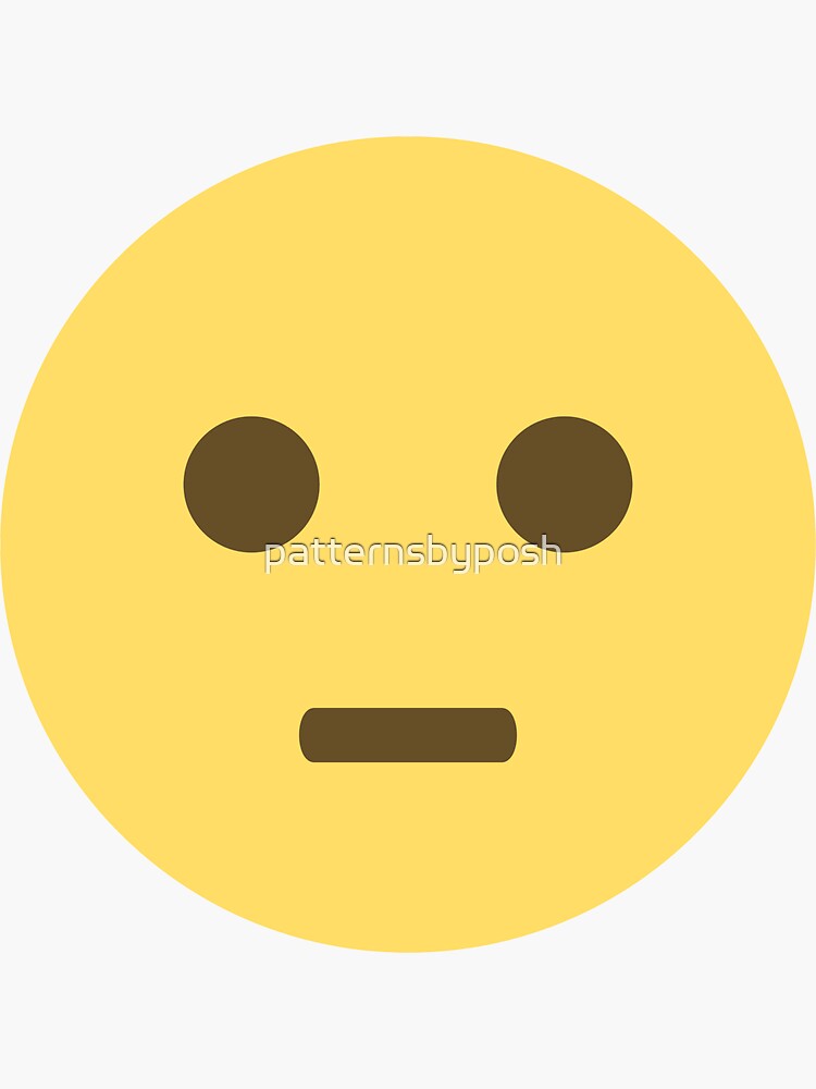 "Neutral Face Emoji" Sticker for Sale by patternsbyposh | Redbubble