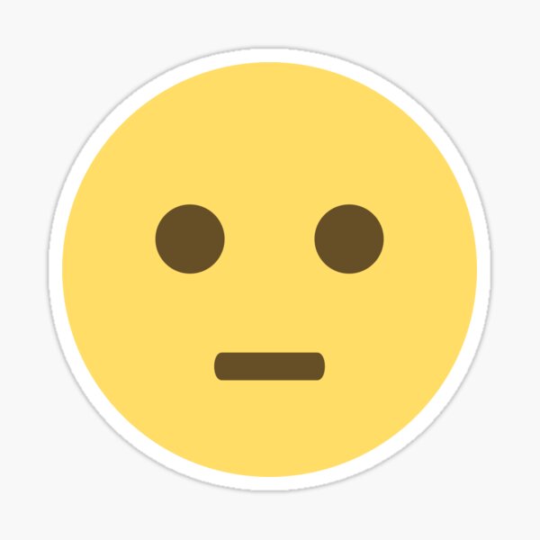 "Neutral Face Emoji" Sticker for Sale by patternsbyposh | Redbubble
