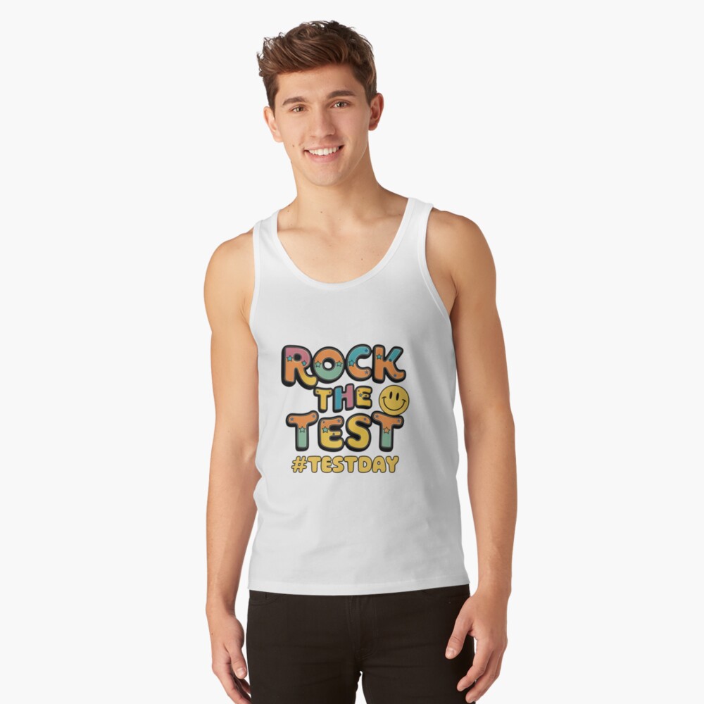 "Rock The Test Testing Day Retro Motivational Teacher Student" Sticker ...