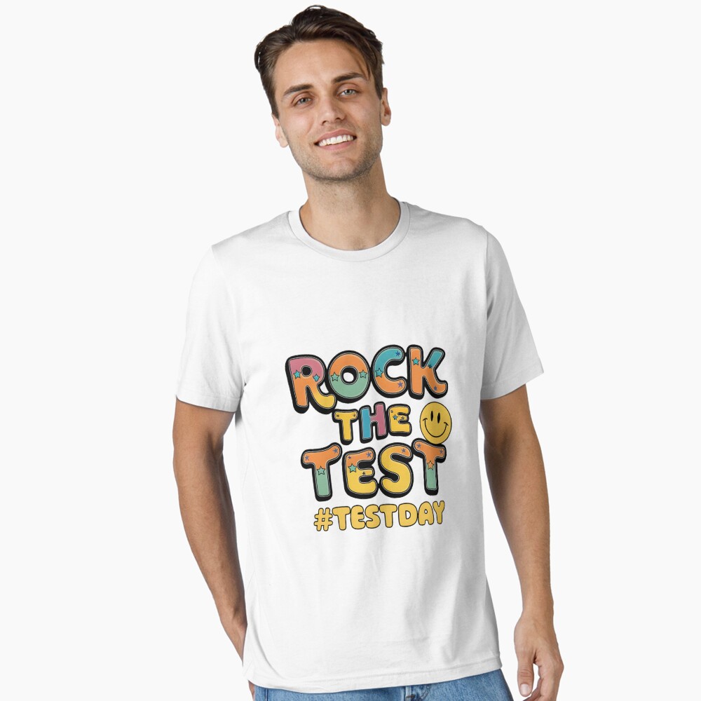 "Rock The Test Testing Day Retro Motivational Teacher Student" Sticker ...