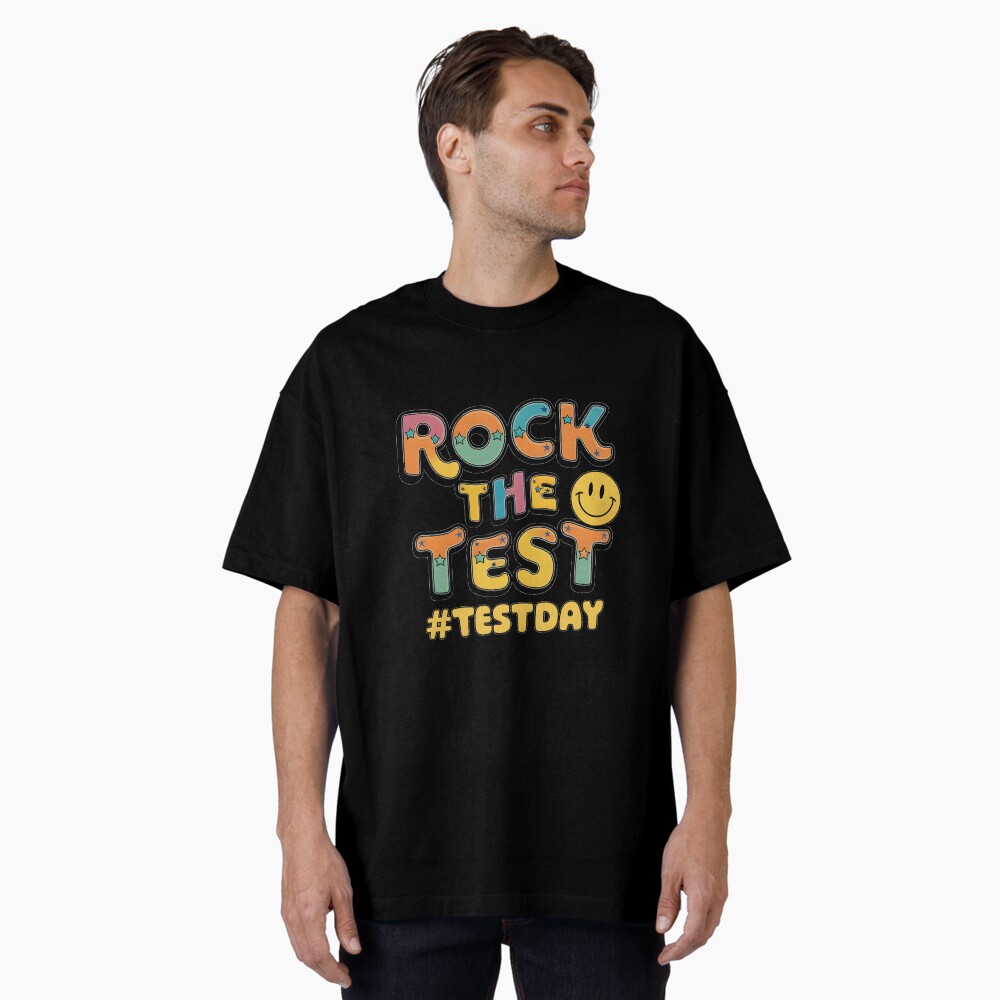 "Rock The Test Testing Day Retro Motivational Teacher Student" Sticker ...