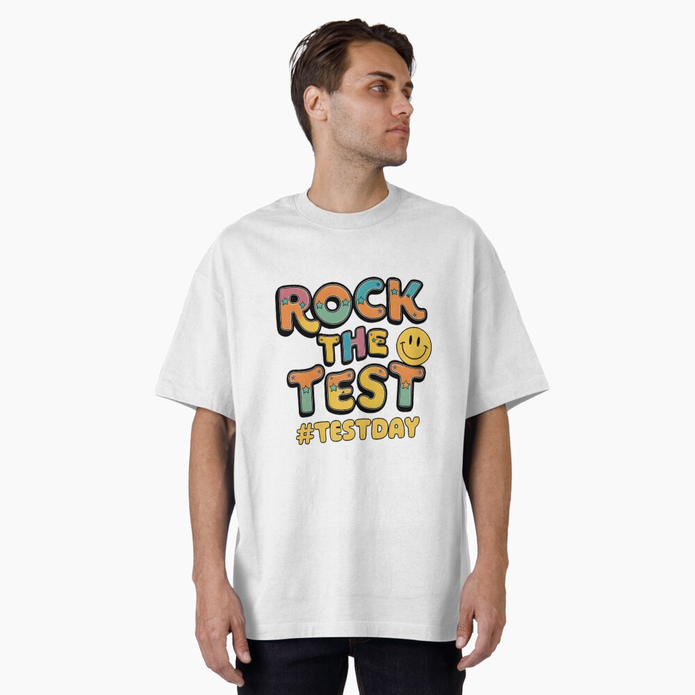 "Rock The Test Testing Day Retro Motivational Teacher Student" Sticker ...