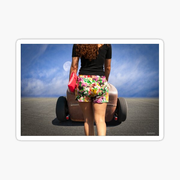 "Rat Rod Rear View I" Sticker by DaveKoontz | Redbubble