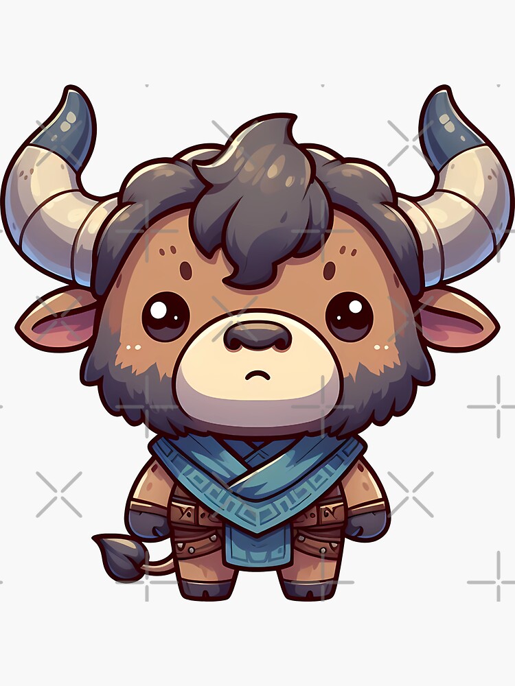 "minotaur illustration" Sticker by Mr-Wolf-Shop | Redbubble