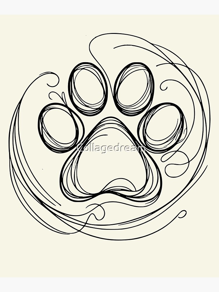 Cute Paw Print Clip Art