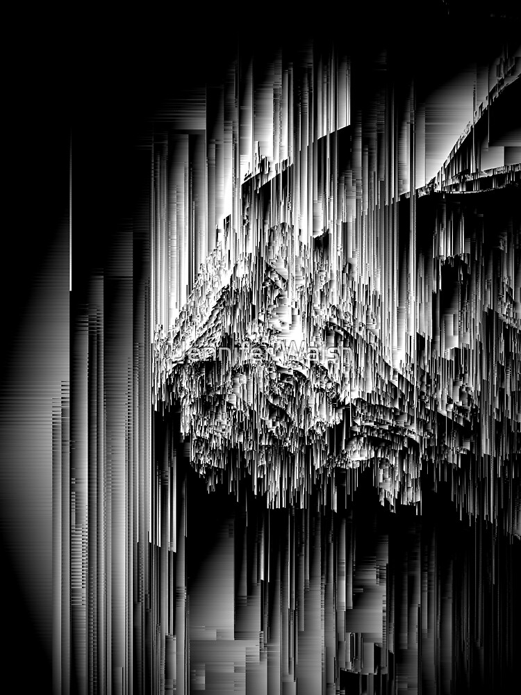 "Haunted Static - Glitchy Abstract Pixel Art" Art Print by ...