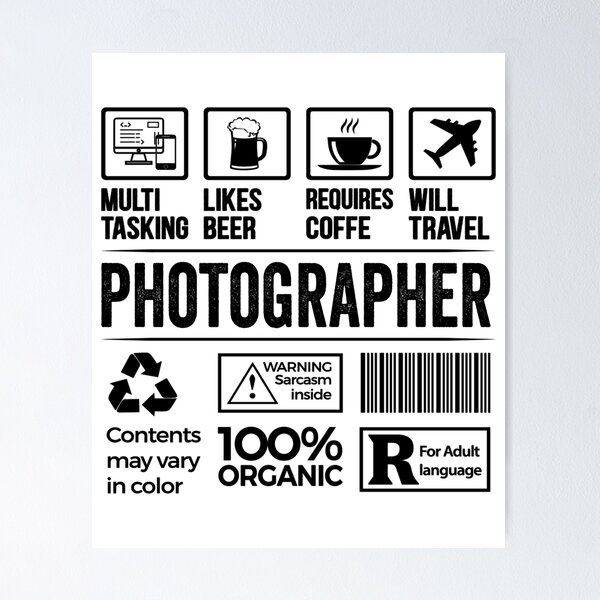 "photographer Gift, Funny photographer Multitasking Coffee Travel Lover ...
