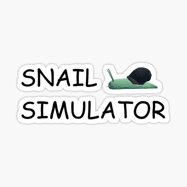 "Snail Simulator Logo w/Snail" Sticker for Sale by SmallSolarSloth ...