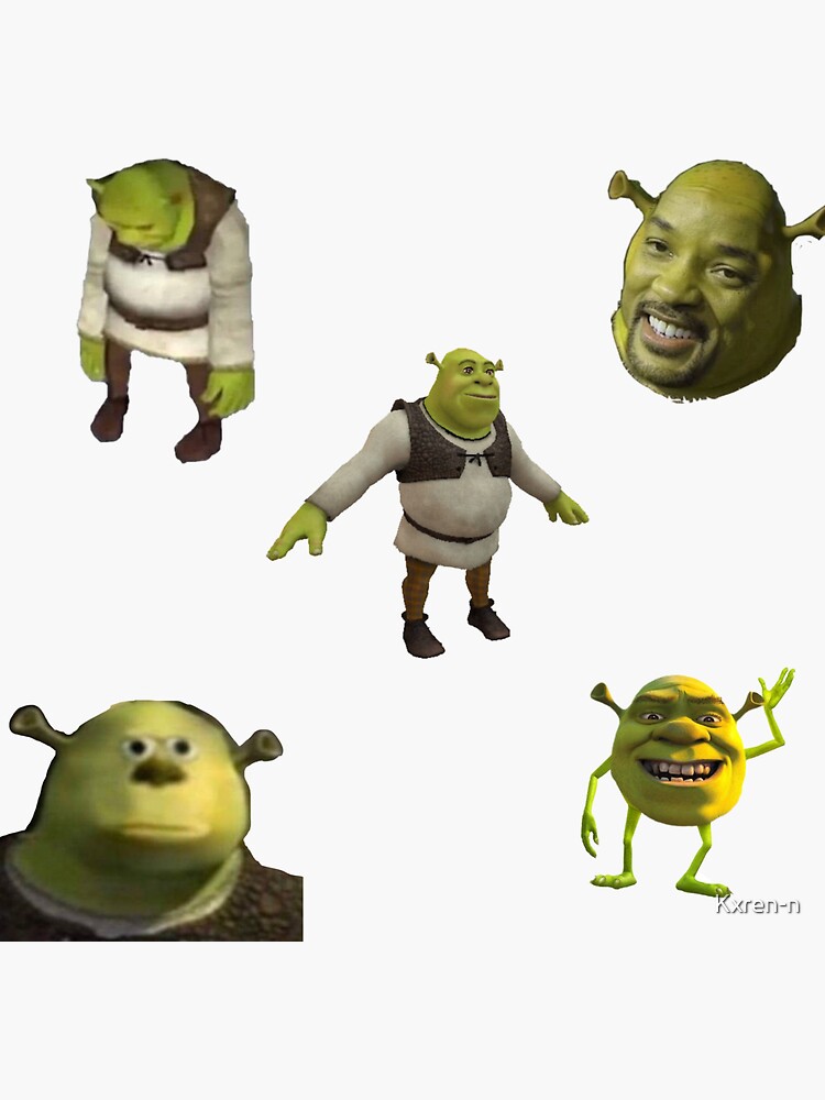 "Shrek memes 5 pack" Sticker for Sale by Kxren-n | Redbubble