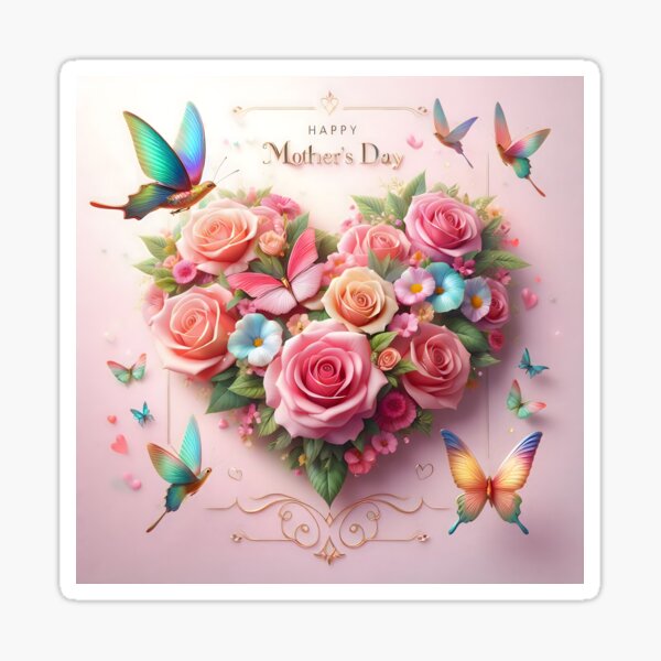 "Propose Mother's Day 2024: 3D Heart of Roses" Sticker by sofia1971 ...