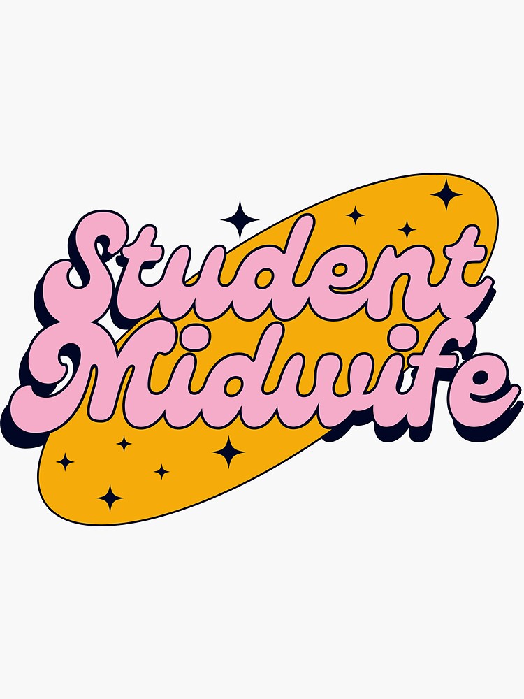 "Student midwife cute logo" Sticker for Sale by charliesangels | Redbubble