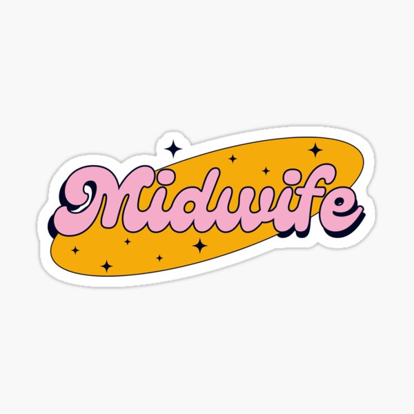 "Midwife cute logo" Sticker for Sale by charliesangels | Redbubble