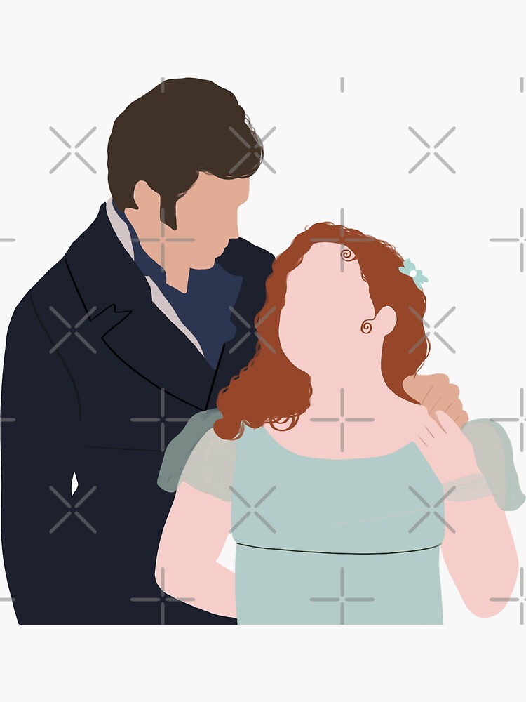 "Penelope and Colin Bridgerton 3" Sticker for Sale by vandaziba | Redbubble