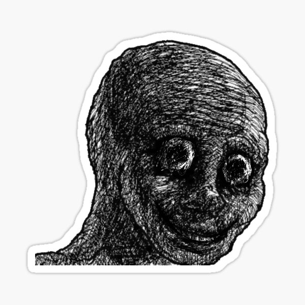"Already snapped Wojak" Sticker for Sale by mintgardener | Redbubble