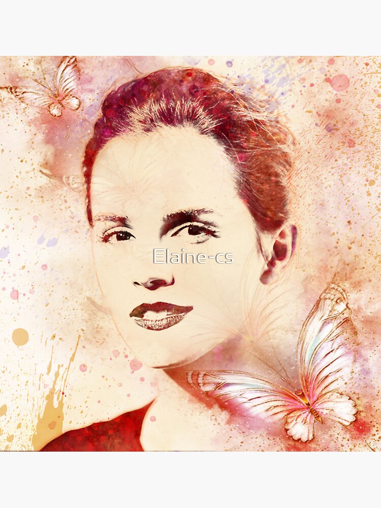 "Emma Watson" Sticker by Elaine-cs | Redbubble