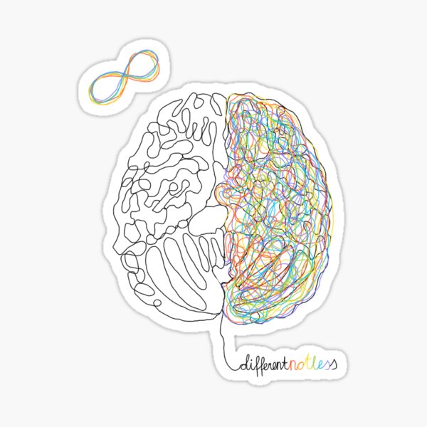 "Neurodiversity- different not less" Sticker for Sale by livvysophie ...