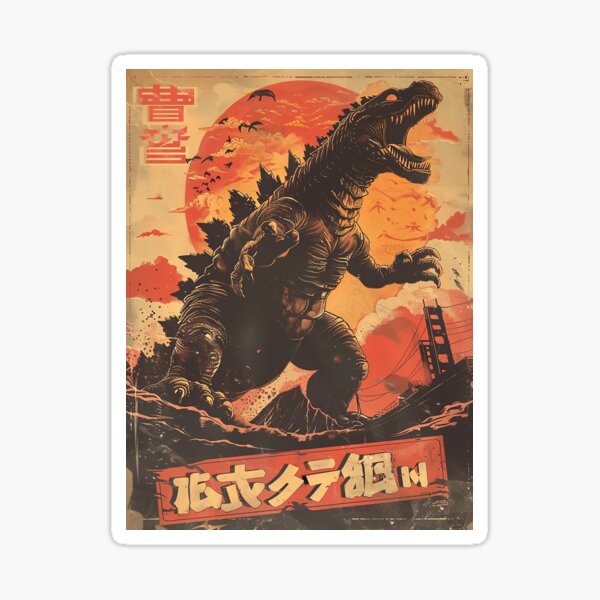 "Gojira, King of the Monsters Poster" Sticker for Sale by ...