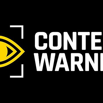 "Content warning logo" Sticker for Sale by Skeevy | Redbubble