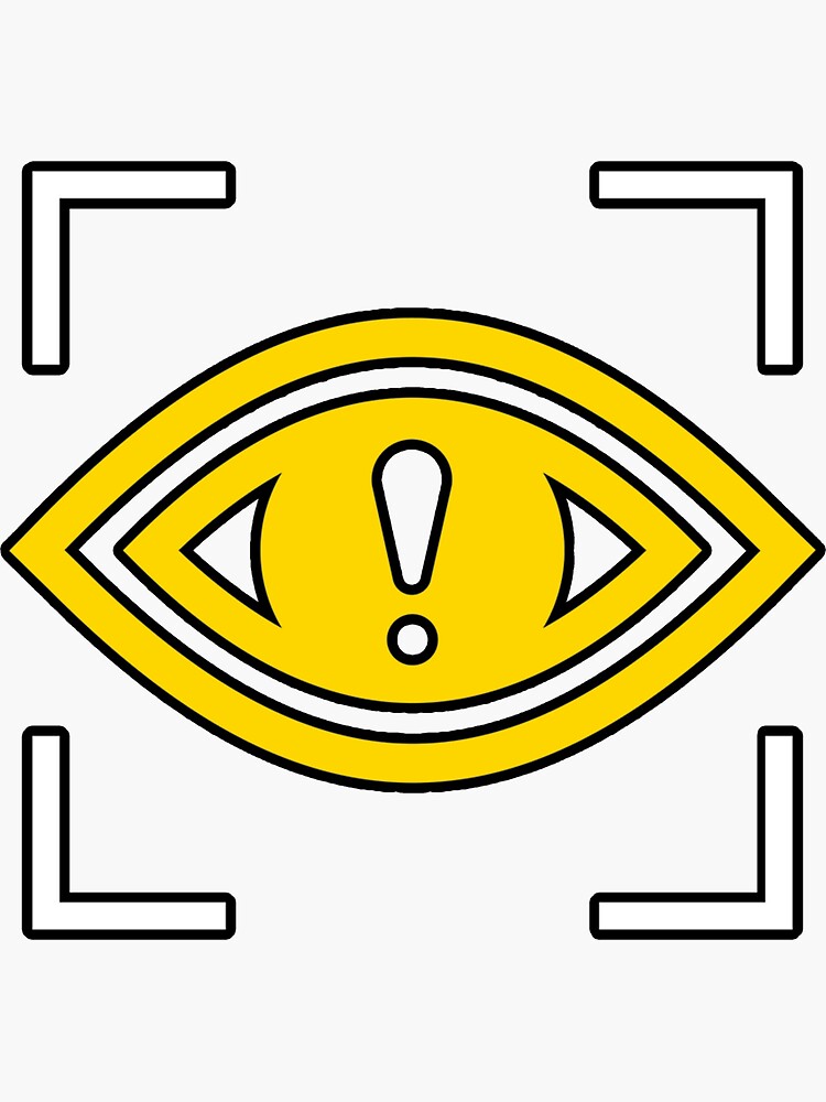"Content warning logo eye" Sticker for Sale by Skeevy | Redbubble