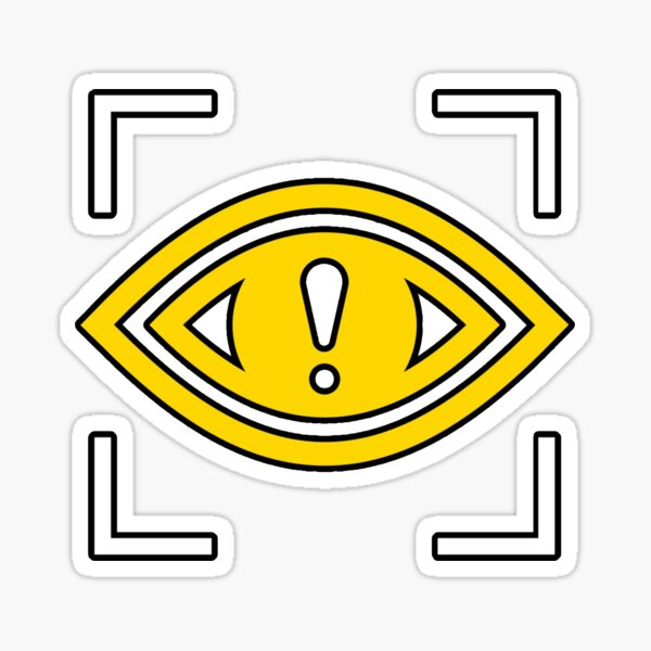 "Content warning logo eye" Sticker for Sale by Skeevy | Redbubble