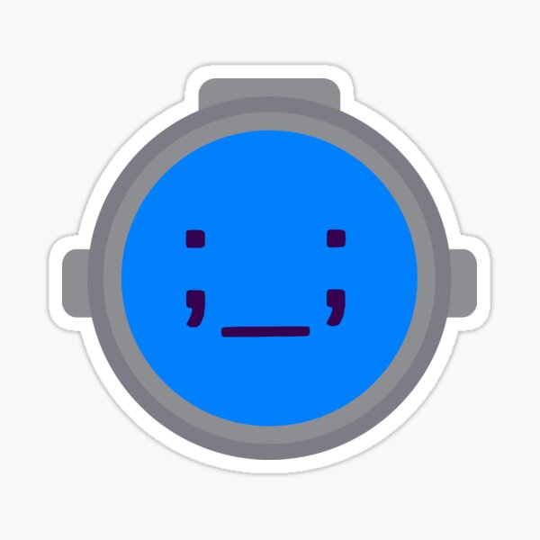 "Content warning crying face blue" Sticker for Sale by Skeevy | Redbubble