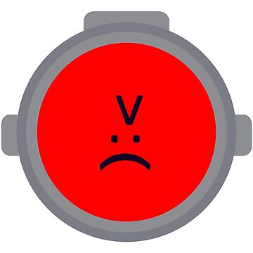 "Content warning angry face red" Sticker for Sale by Skeevy | Redbubble