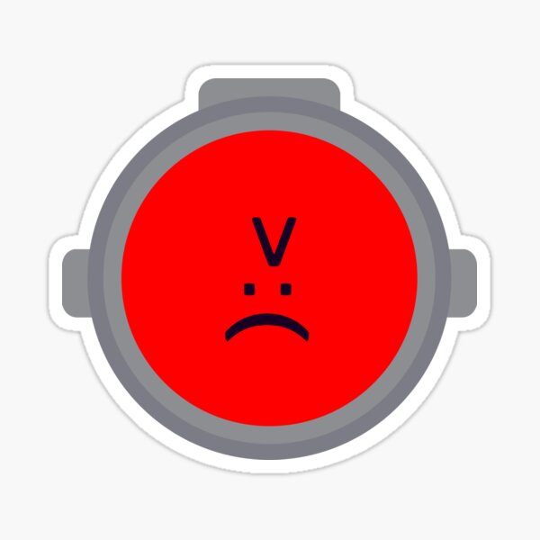 "Content warning angry face red" Sticker for Sale by Skeevy | Redbubble