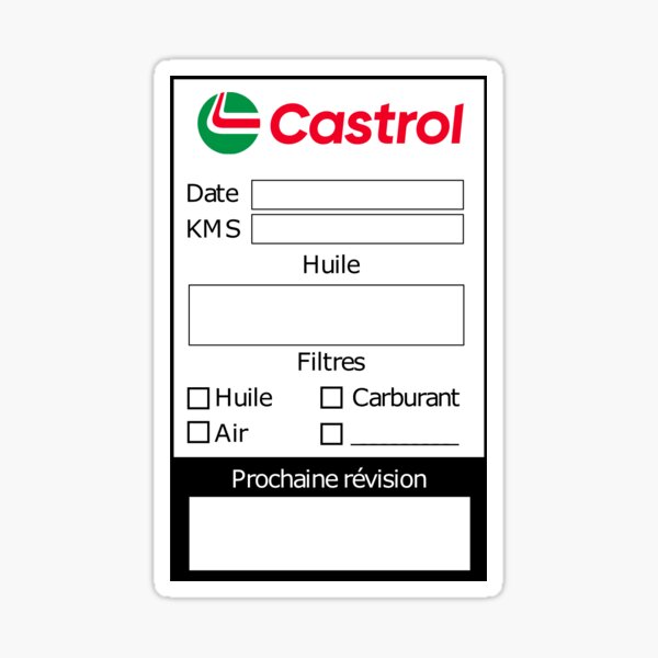 "CASTROL drain label" Sticker by wicead | Redbubble