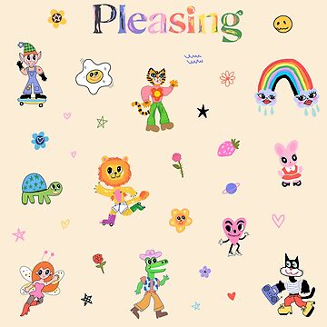 "fancy friends pleasing" Sticker for Sale by delicate-pov | Redbubble